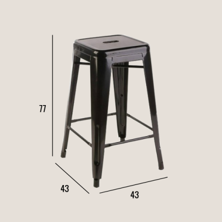 Bar chair Tolix black
